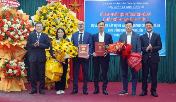 Quảng Bình có thêm KCN Cam Liên quy mô quy mô 450ha với tổng vốn đầu tư ...
